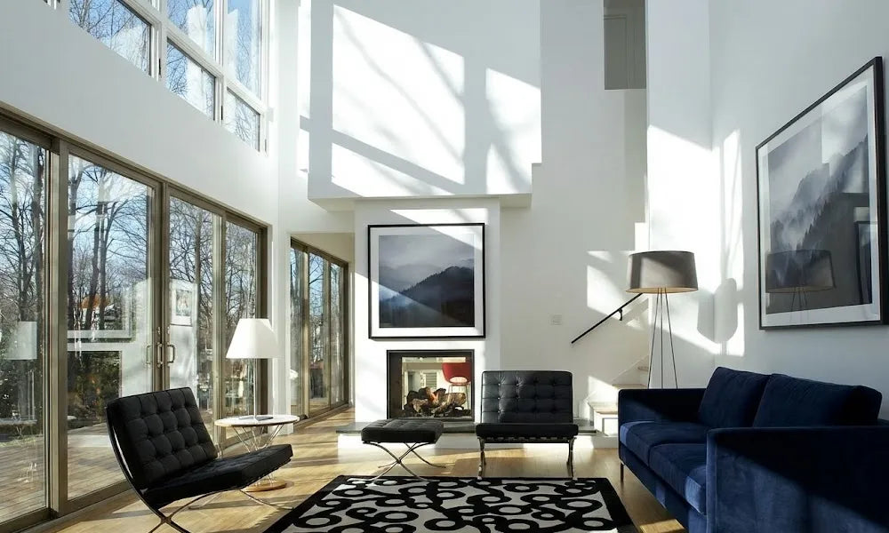 How to Hang Wall Art in a Living Room With High Ceilings | Jessie's Home
